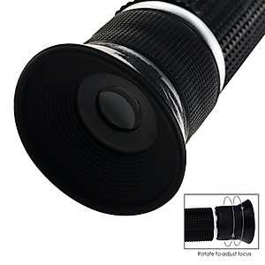 Beer Brix & Specific Gravity Refractometer with ATC Optic Dual Scale 0~32% Brix 1.000-1.120 SG Wine Wort Making Beer Brewing Fruit Juice Hops Sugar Homebrew Kit