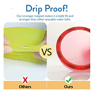 Reusable Water Balloons Water Bombs Fun Shapes Self Sealing Magnetic Refill in 1 Second - 6 pcs/pack