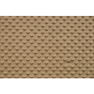 Camel Brown Minky Bubble Dimple Dot Plush Fur Fabric Polyester 58-60"