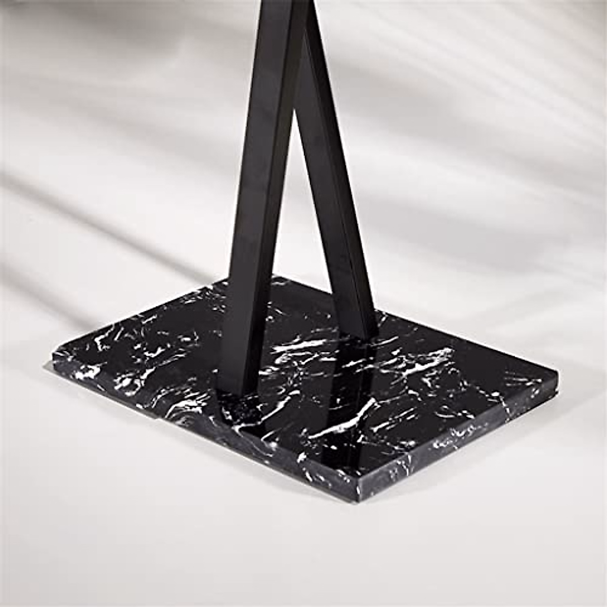 TJLSS Floor Towel Rack Stainless Steel Black Bathtub Rack Creative Bathroom Bathrobe Rack Towel Bar Bath Towel Rack