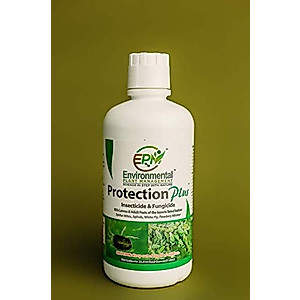 Eco-Safe Plant Protection, Broad Spectrum Insecticide, Fungicide, Miticide; Kill and Repel Mites, Whitefly, Aphids, Thrips, More; EPM Protection Plus 32 concentrated ounces