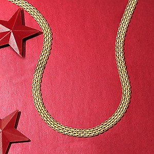 Ross-Simons Italian 18kt Yellow Gold Bismark-Link Necklace. 20 inches