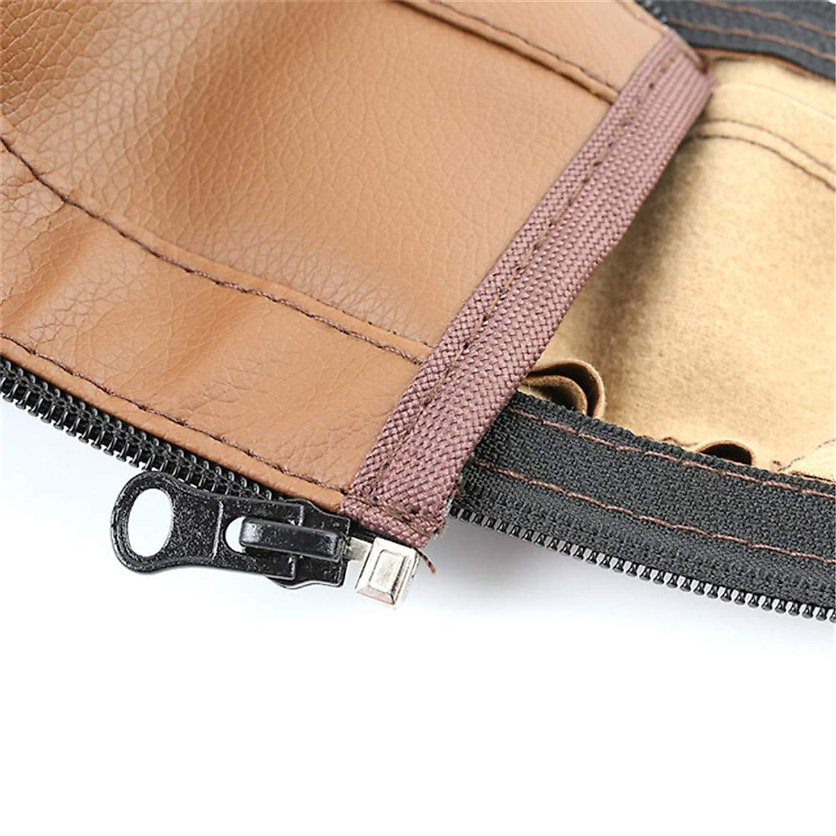 Flybloom Baby Stroller Armrest Protector Washable Pram Stroller Handle Bar Grip Case Cover PU Leather Protective Accessories,Brown