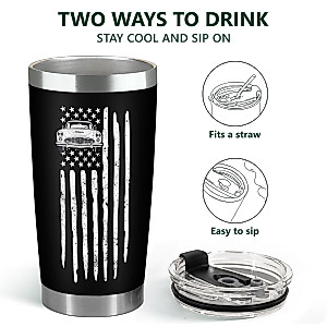 34HD Classic Dad Tumbler with Lid, 20oz Stainless Steel Vacuum Insulated Car Mug, Im Not Old Im Classic Tumbler, Birthday Christmas Father Day Gifts for New Papa Bonus Dad Husband Grandpa