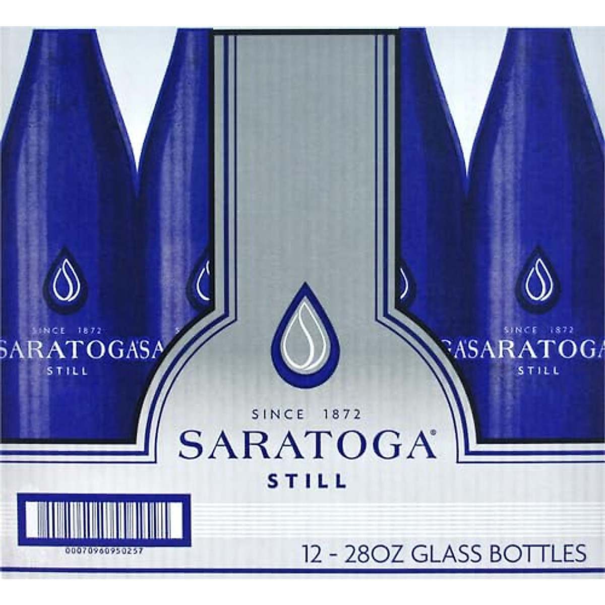 Saratoga Natural Spring Water - 28 oz. (Non-Carbonated, Pack of 12)
