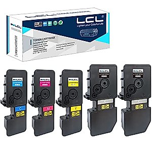 LCL Compatible Toner Cartridge Replacement for Kyocera TK5242 TK-5242 TK-5242K TK-5242C TK-5242M TK-5242Y 1T02R70US0 1T02R7CUS0 1T02R7BUS0 1T02R7AUS0 (5-Pack 2Black Cyan Magenta Yellow)
