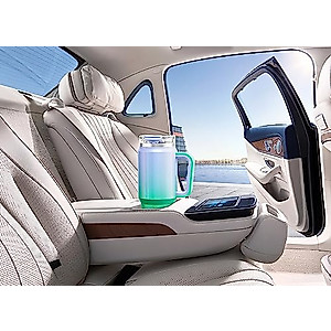 Meoky 32 oz Tumbler with Handle, Insulated Tumbler with Lid and Straw, Stainless Steel Travel Mug, Keeps Cold for 24 Hours, 100% Leak Proof, Fits in Car Cup Holder (Fairyland)