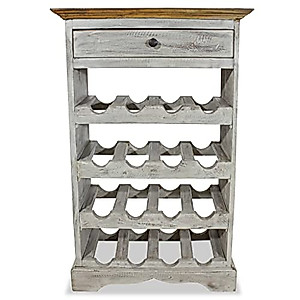 vidaXL Wine Rack, Wine Bottle Holder for 12 Bottles, Floor Wine Cabinet, Wine Bottle Organizer for Living Room Kitchen, Retro, Solid Reclaimed Wood