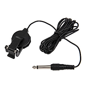 1Pcs Yootones Clip-on Pickup w/Audio Jack Compatible with Acoustic Guitar Violin Banjo Ukulele (Black)