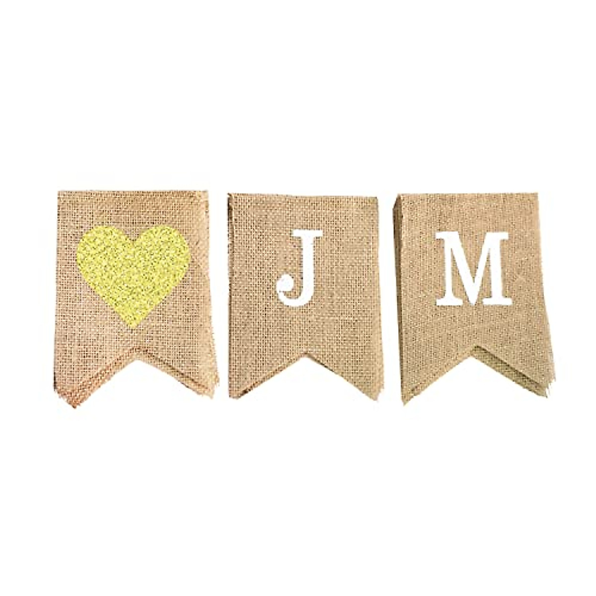 Just Married Banner Flag – Mr and Mrs Banner Rustic Burlap Sign Decoration for Wedding Party Table Photobooth Props Home Wall by Mandala Crafts