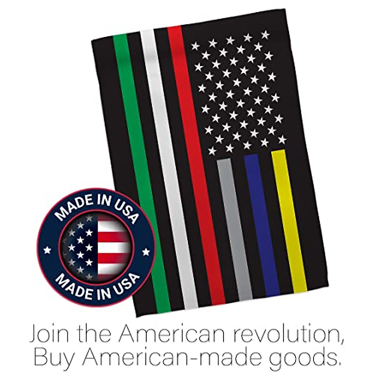 Americana Home & Garden US First Responders Line Garden Flag EMT Paramedic EMS Nurse Emergency Medical Technician Supoort House Decoration Banner Small Yard Gift Double-Sided, Made in USA