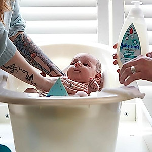 Johnson's Baby CottonTouch Newborn Body Wash & Shampoo, Gentle & Tear-Free, Made with Real Cotton, Gently Washes Away Dirt & Germs, Sulfate- & Paraben-Free for Sensitive Skin, 13.6 Fl Oz