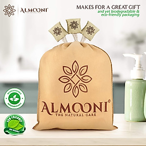 Almooni Egyptian Loofah Exfoliating Body Scrubber, Natural Real Egyptian Shower Loofah Sponge Body Scrubber for Women and Men, for Body and Face That Will Get You Clean - 3 Count (1 Pack)