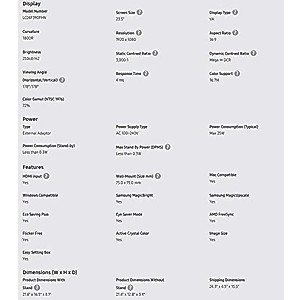 Samsung CF390 (LC24F390FHNXZA) 24-inch LED Curved FHD 4ms FreeSync Monitor Black (Renewed)