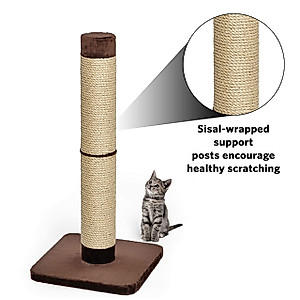 MidWest Homes for Pets Cat Scratching Post | Forte Huge Scratching Post w/Extra-Durable Sisal Wrap, Brown & Tan, Giant XXL Cat Post