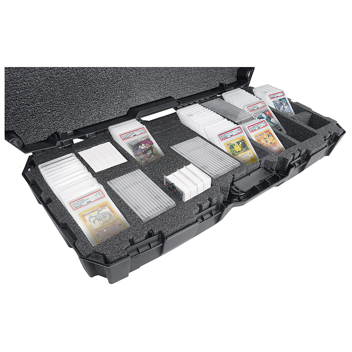 Case Club 186 Graded Card Slab Carrying Case XL- Fits PSA BGS FGS & SGC Graded Slabs - Sports & Trading Collector Storage Box for Pokemon MTG Baseball - Travel Holder for Graded Slabs Sleeves & Loose