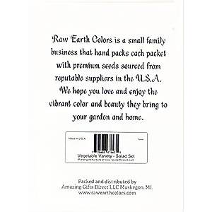 Vegetable Seeds for Planting Vegetables - Variety Salad Pack - Romaine Lettuce - Cherry Tomato - Cucumber - Bell Pepper!