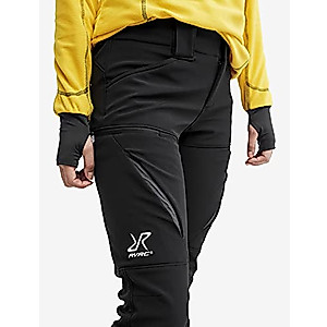 RevolutionRace Women's Hiball Pants, Durable and Ventilated Pants for All Outdoor Activities, Jet Black - X-Large