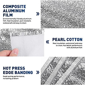 20Pcs Reusable Insulation Bags, 11.8x7.8inch - Thermal Box Liners, Metalized Box Liners for Lunch Box Shopping Bag Insulation Lining Waterproof Insulation Package