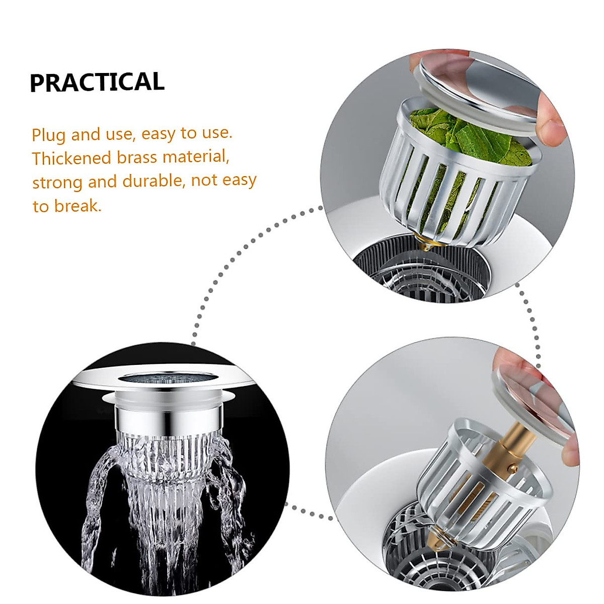 Kitchen Sink Stopper Sink Drain Filter Sink Stopper Replacement Toilet Stopper Tub Drain Plug Sink Plug Bathtub Sink Stopper Bathroom Sink Drainer Basin Stopper Washbasin Plug