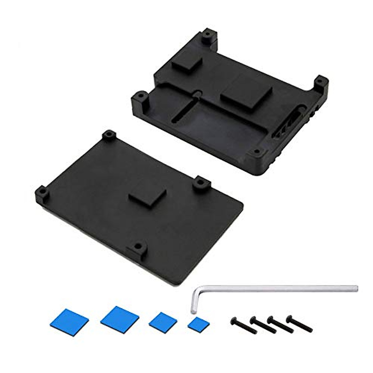 ZkeeShop Aluminum Case Alloy Armor with Cooling Heatsink Compatible for Raspberry Pi 3 Model B，Pi 3 B+，Pi 2 Model B(Not Include Raspberry Pi Board) (Without Fan)