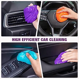 bedee Car Cleaning Gel Cleaning Putty: 2023 Upgraded Keyboard Cleaner Gel 3 Pack High Efficient Cleaning Reusable No Sticky Hands Dust Cleaning Gel for Car Interior Air Vent Keyboard Camera Printer