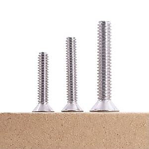 M4-0.7 x 30mm (60 pcs) Flat Socket Cap Screws, 304 Stainless Steel 18/8, Full Thread, Countersunk Head, Connections Bolts, DIN7991