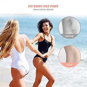 Crystal Hair Eraser for Women and Men, Reusable Crystal Hair Remover Magic Painless Exfoliation Hair Removal Tool, Magic Hair Eraser for Back Arms Legs,Gold