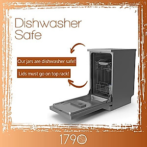 Wide Mouth 1 Gallon Glass Jar with Lid - Glass Gallon Jar for Kombucha & Sun Tea Gallon Mason Jars are Large Glass Jars with Lids 1 Gallon for Food Storage - 4pk Large Jars with Airtight Plastic Lids