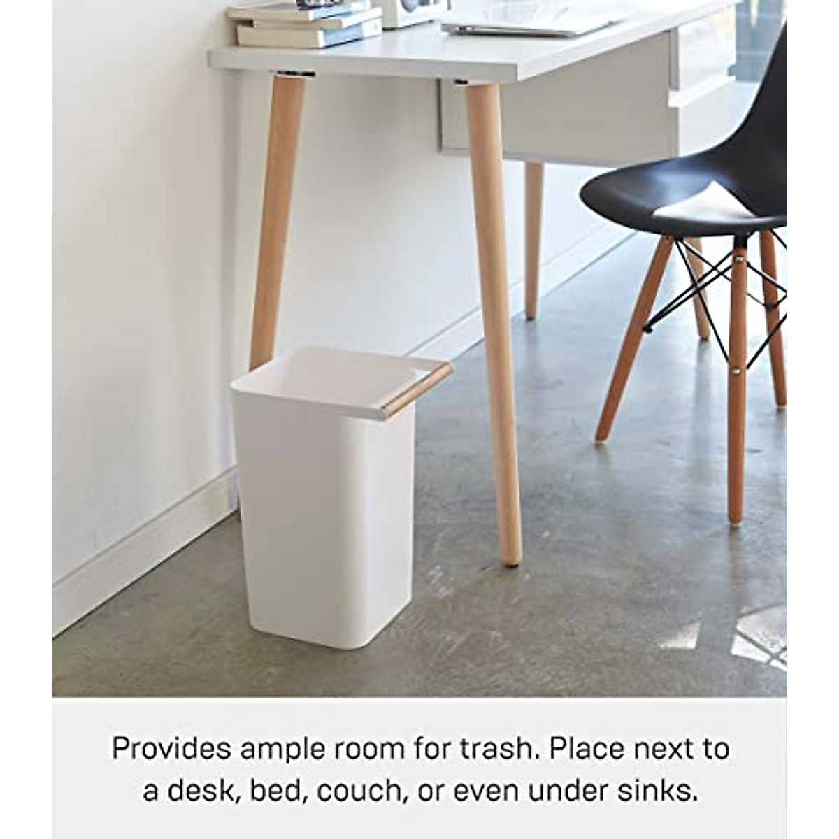 YAMAZAKI home Como Trash Can, One Size, White - 3132