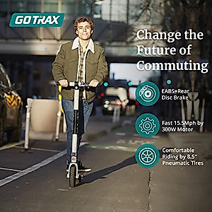 Gotrax XR Ultra Electric Scooter, LG Battery 36V/7.0AH Up to 18 Miles Long-range, Powerful 300W Motor & 15.5 MPH, UL Certified Adult E-Scooter for Commuter (Gray)
