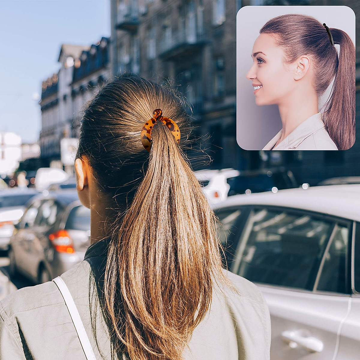 6 Pieces Banana Hair Clips Banana Hair Combs Fishtail Hair Clip Combs Resin Banana Fish Grips for Women Girl Hair Accessories (2.5 Inch, Color 2)