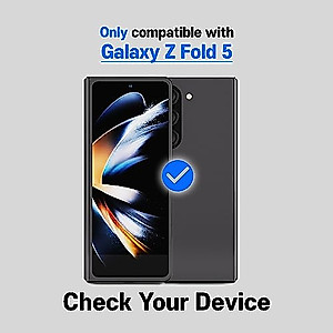 Whitestone 2PACK EA GLASS Privacy Screen Protector for Galaxy Z Fold 5 2023, Full Coverage Private Tempered Glass Shield [Easy Install] - Two Pack