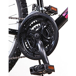 TITAN Trail 21-speed Suspension Women's Mountain Bike, 17-Inch Frame, Black and Teal