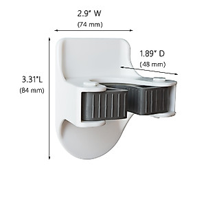 JELLYSUB Broom and Mop Grippers, 4 Broom Holders, 16 Removable Adhesive Strips, No Tools Household Cleaning Supplies Organizer, Damage Free Broom Holder Wall Mount