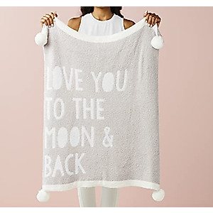 Mud Pie Children's Nursery Chenille Blanket, Love You, 34" x 28"