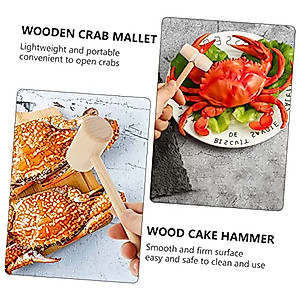 Food Mallet 40pcs Wooden Hammer Crab Cake Crab Mini Chocolate Crab Mallet Seafood Pounding Tool Wood Cake Hammer Wood Crab Mallets Mini Wooden Hammer Mallet Puzzle Set