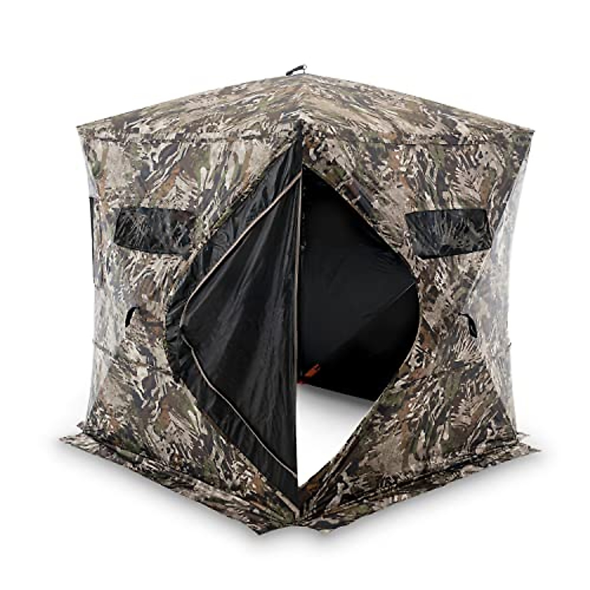 VEIL CAMO VC180 3-Person Hub Blind with Panoramic Windows – Ground Blind for Deer & Turkey Hunting, 180-Degree Panoramic Window, Water Resistant, Durable & Heavy-Duty Design, Silent Closure Door