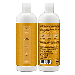 Shea Moisture Raw Shea Butter Conditioner, Deep Moisturizer with Sea Kelp & Argan Oil, Sulfate Free & Silicone Free, Curly Hair Products, Family Size (2 Pack - 16 Fl Oz)