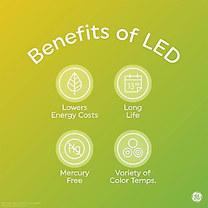 GE Vintage Style LED Tube Light Bulb, 3 Watts (40 Watt Equivalent) Warm Candle Light, Amber Glass, Candelabra Base, Dimmable (4 Pack)