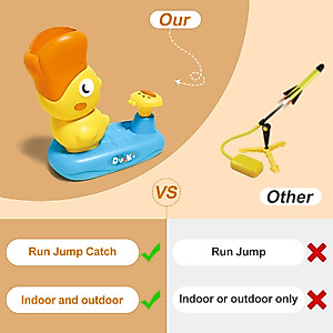 ETPlanet Outdoor Toys for Kids Ages 4-8, Duck Flying Disc Launcher, Summer Outside Yard Activities Toddler Chasing Toy 3 4 5 6 7 Year Old Boys Girl Family Backyard Games Christmas Birthday Gifts