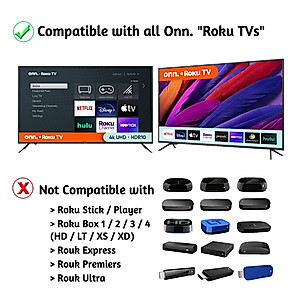 ULTRA PARTS 2 Pack - OEM Replacement Remote Control for All ONN. Roku TV Smart 4K Ultra HDTV (Netflix/Disney Plus/Apple TV+/HBO Max)