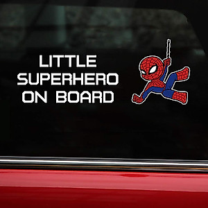 Meitinalife Little Superhero Baby on Board Stickers Reflective Kids ON Board Car Stickers and Decals Baby in Car Styling Windshield Window Vinyl Stickers for Car Body Door Decoration 3.93"x7.8" (11)