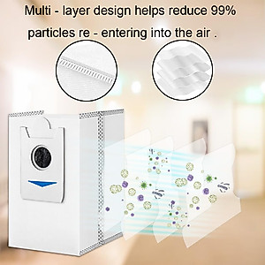 Replacement Parts Accessories for ECOVACS DEEBOT X2 Omni Vacuum Cleaner, Include 4 Side Brushes, 4 Filter, 4 Dust Bags, 4 Mop Pads