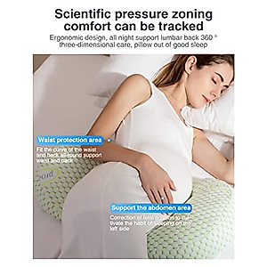 Busarilar Pregnancy Pillows for Sleeping, Maternity Pillow, Pregnancy Body Pillow Support for Back, Legs, Belly, Hips of Pregnant Women, Detachable and Adjustable with Pillow Cover (White, Small)