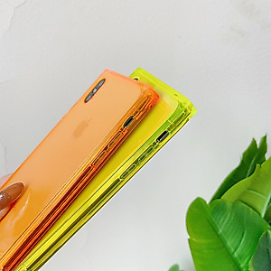 Cocomii - Rectangle Case Compatible with iPhone XR - Clear Transparent, Show Beauty, Women Girls Men, Protective Phone Case for iPhone XR 6.1 inch, Neon Yellow