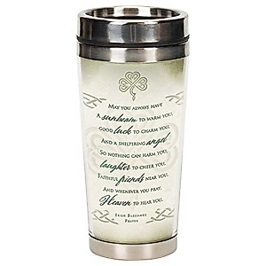 Elanze Designs Irish Prayer 16 Oz Stainless Steel Travel Mug with Lid