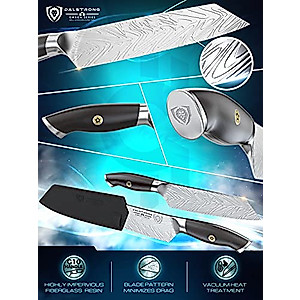 Dalstrong Santoku Knife - 7 inch - Omega Series - BD1N-V Hyper Steel Kitchen Knife - G10 Woven Fiberglass Handle - Razor Sharp Knife - Leather Sheath Included