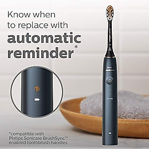 Philips Sonicare Genuine A3 Premium All-in-One Replacement Toothbrush Heads, 2 Brush Heads, Black, HX9092/95