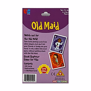 University Games Old Maid Card Game - Jumbo Size, Colorful Character Cards for Kids Ages 4 and Up, Fun Family and Educational Game